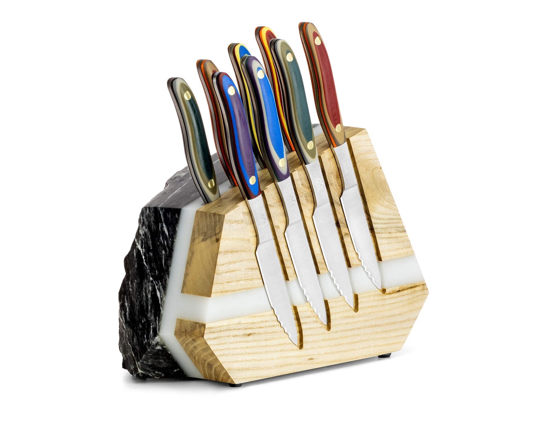 One-Of-A-Kind Custom Knife Rock Blocks | New West KnifeWorks