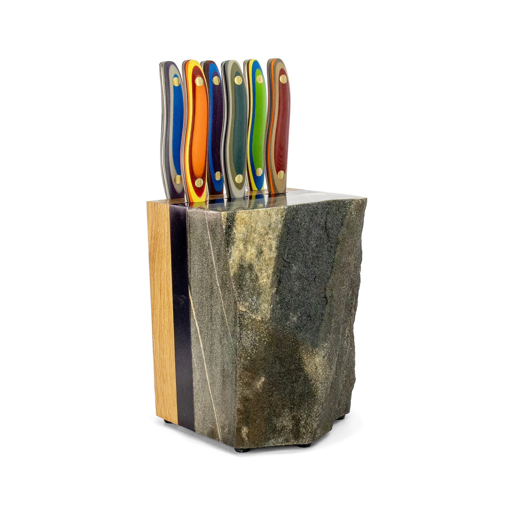 One-Of-A-Kind Custom Knife Rock Blocks | New West KnifeWorks