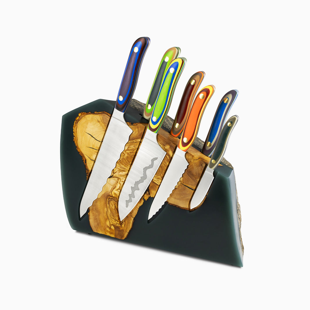One-Of-A-Kind Custom Knife Rock Blocks | New West KnifeWorks