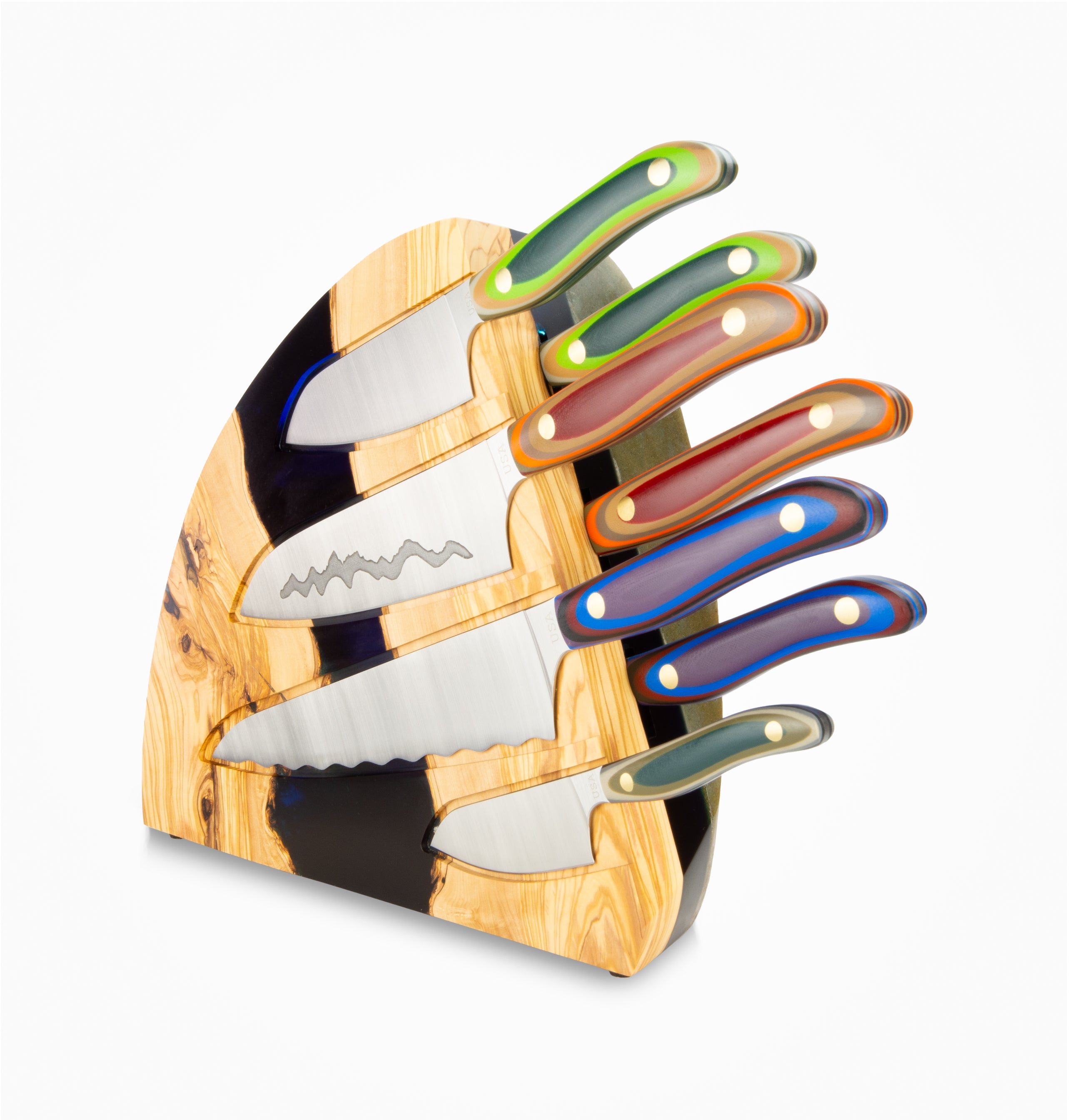 One-Of-A-Kind Custom Knife Rock Blocks | New West KnifeWorks