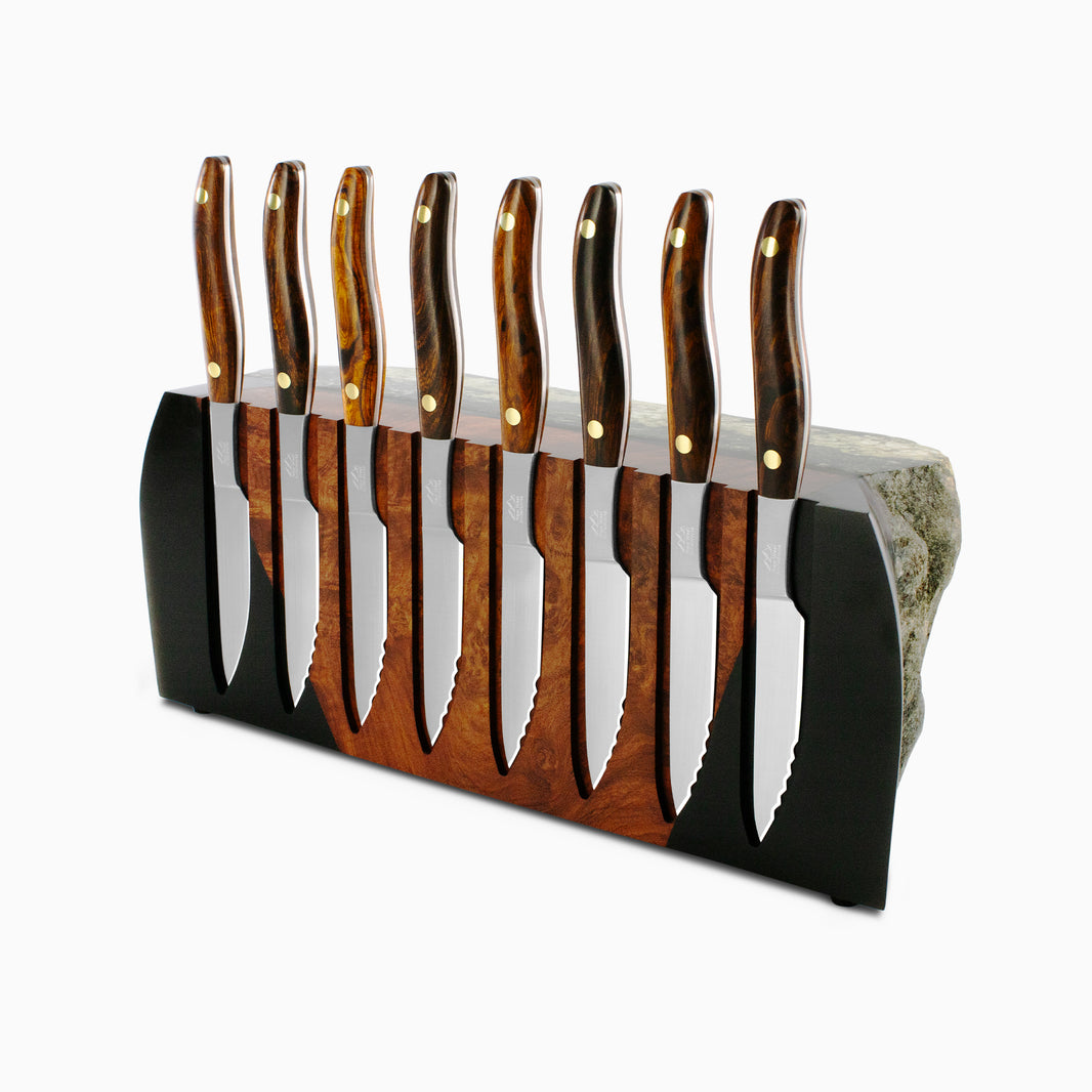 One-Of-A-Kind Custom Knife Rock Blocks | New West KnifeWorks